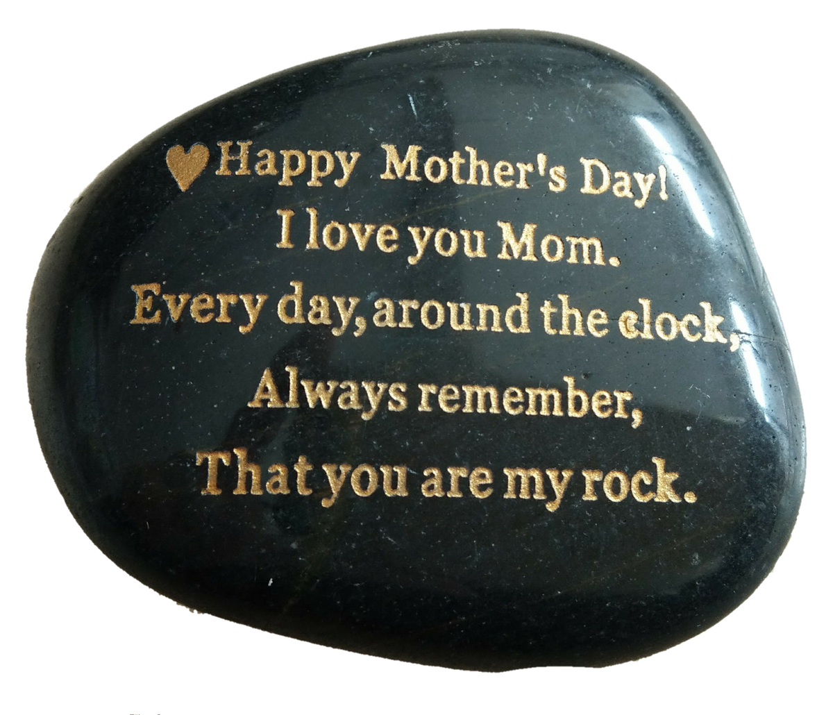 Mother's Day gift, engraved stone. – STERLINGCLAD
